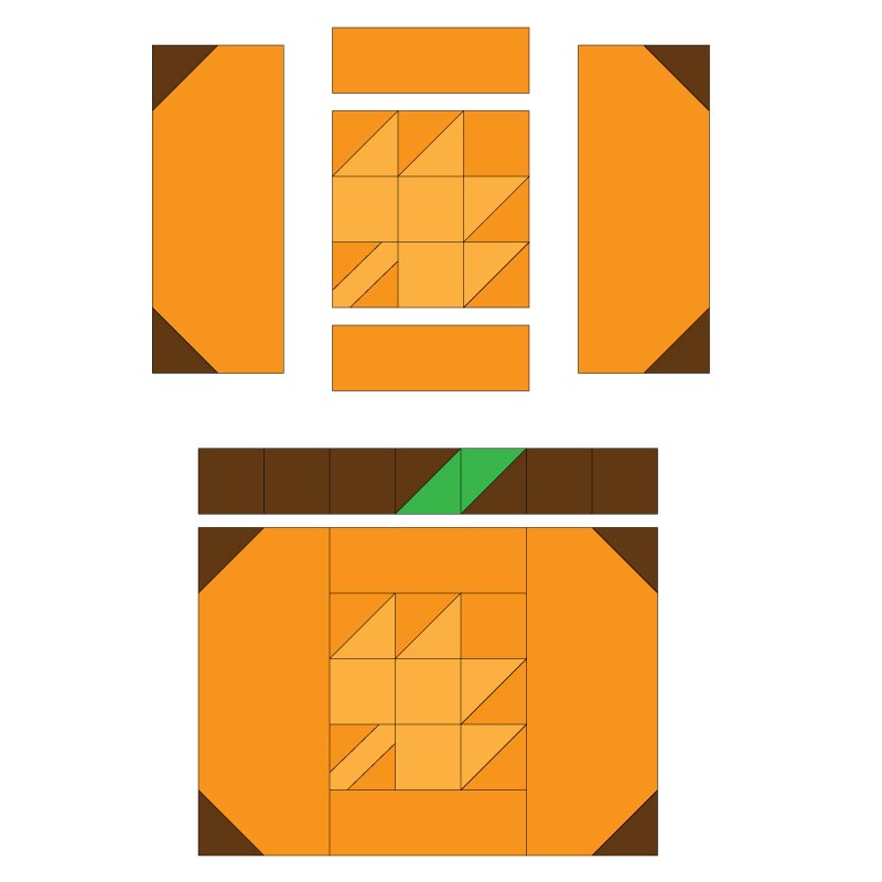 How to Make a Pumpkin Patch Quilt Block
