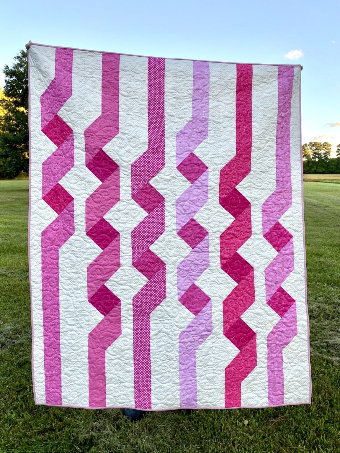 Pink Ribbon Quilt for Breast Cancer Awareness - Stacy Creates Stuff